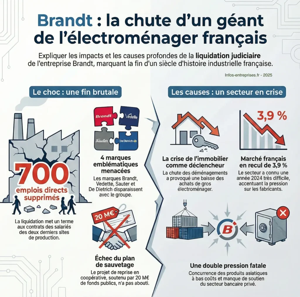 Liquidation judiciaire de Brandt : 700 emplois supprimés